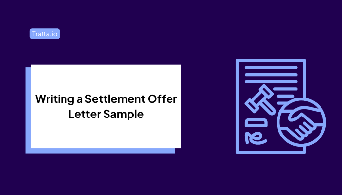 Settlement Proposal and Offer Letter Sample for Debt Collectors
